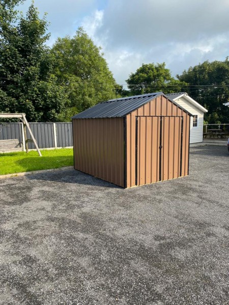 10ft x 16ft Brown Steel Shed Garden Sheds For Sale